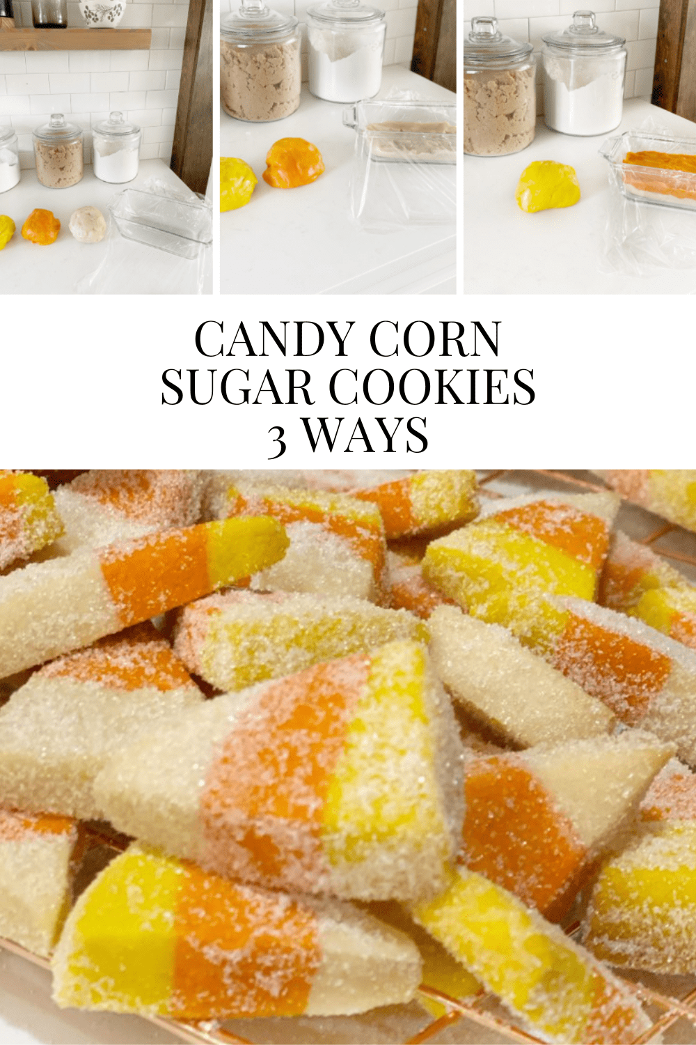 Candy Corn Sugar Cookies - 3 Ways