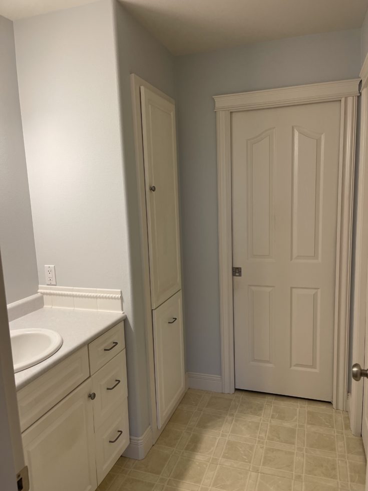 Bathroom Refresh - Glidden Guacamole