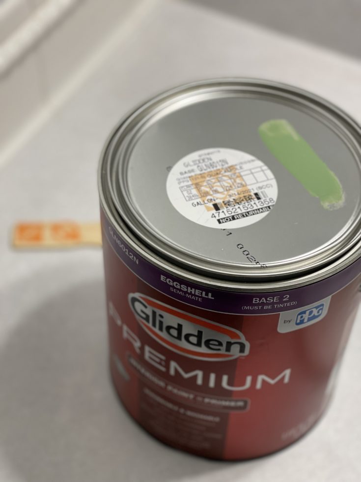 Bathroom Refresh - Glidden Guacamole