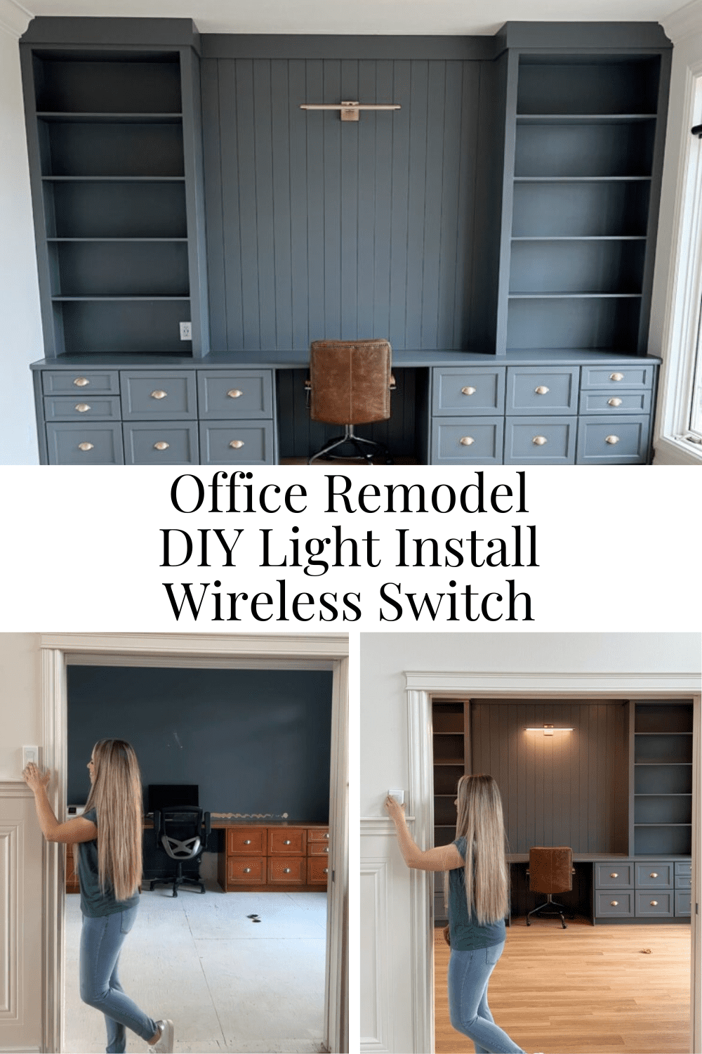 Office Remodel-DIY Light Install-Wireless Switch